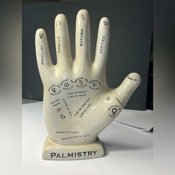 Art | Palmistry Hand Sculpture In Cream | Poshmark